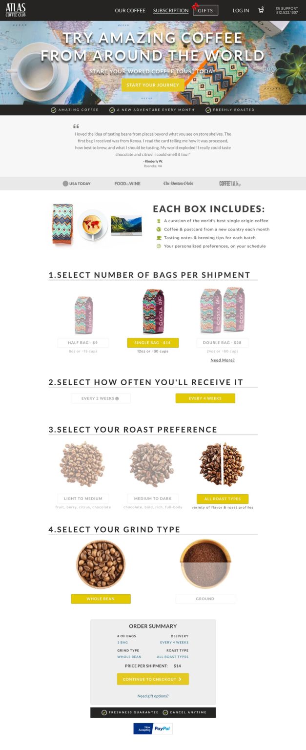 A Detailed Review of the Atlas Coffee Club Coffee Subscription